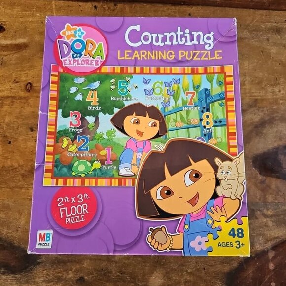 Toys | Vtg Dora The Explorer Counting Learning Floor Puzzle Complete 48 ...